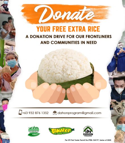 Donate your Free Extra Rice - Binalot Fiesta Foods